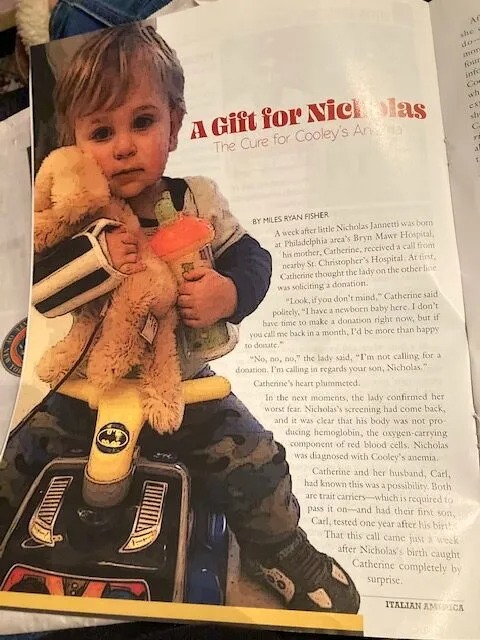 Story on Nicholas Featured in Italian America Magazine